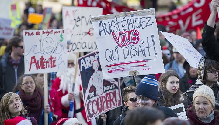 Thousands rally in anti-austerity demonstration - Montreal | Globalnews.ca
