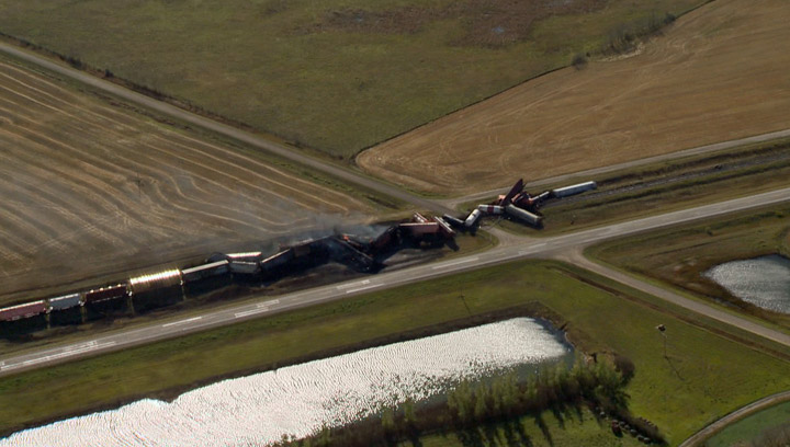 Sask. village evacuated after CN train with dangerous goods derails ...