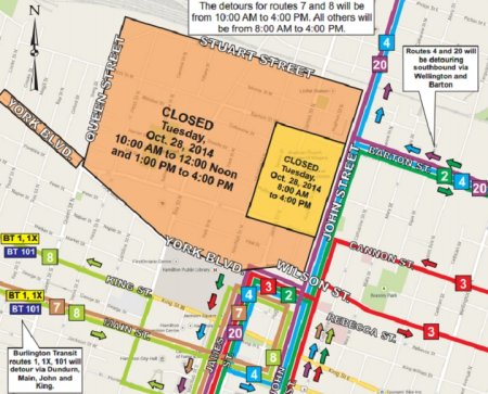Road closures in Hamilton for funeral service of Cpl. Nathan Cirillo ...