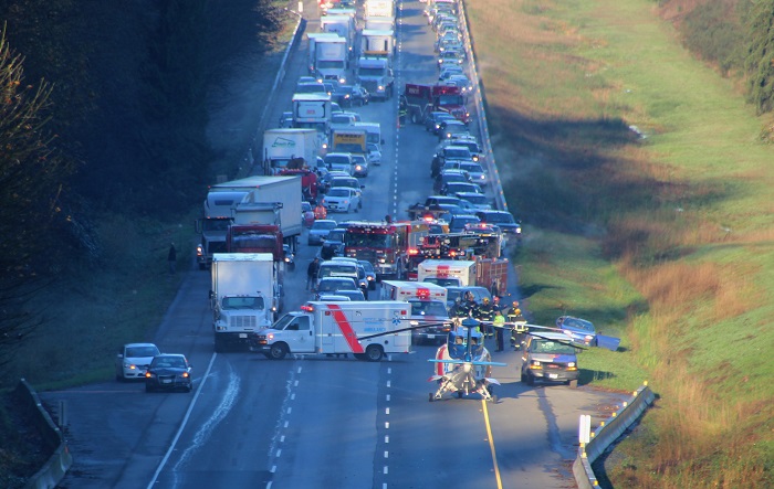Huge delays on Hwy 1 in Langley due to separate accidents - BC ...