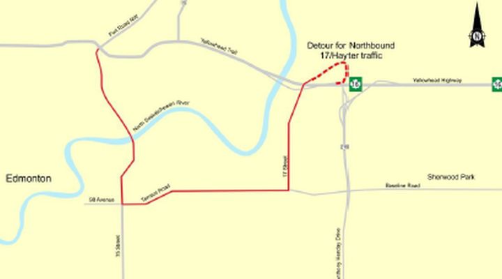 Portion of Yellowhead Trail to close Sunday afternoon for bridge work ...