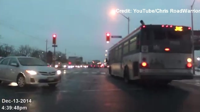 Dash cam catches TTC bus going through red light in Scarborough ...