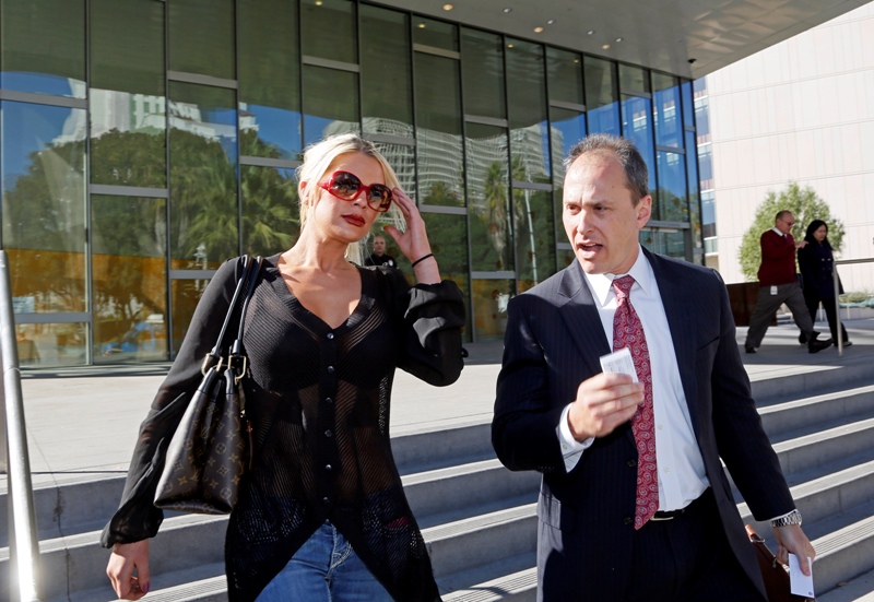 Model who says Cosby sexually abused her at the Playboy Mansion meets ...