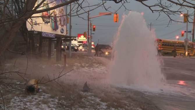 Roads closed after car hits fire hydrant in west-end Toronto - Toronto ...
