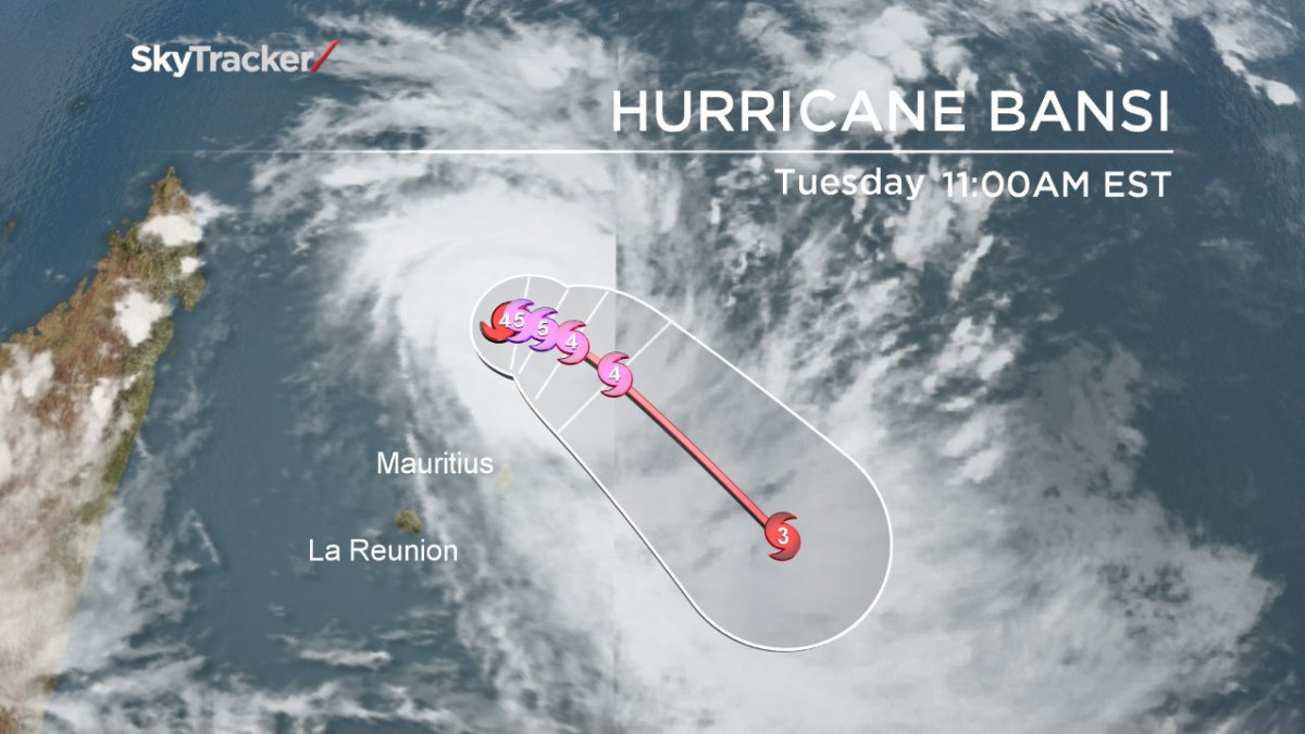 Powerful tropical cyclone Bansi rages past Mauritius - National ...