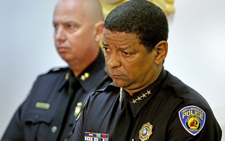 Florida cop caught pushing, slapping homeless man at bus terminal ...