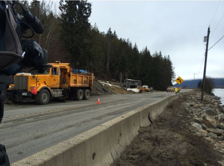 Mudslide closes Highway 97A between Sicamous and Grindrod, BC ...