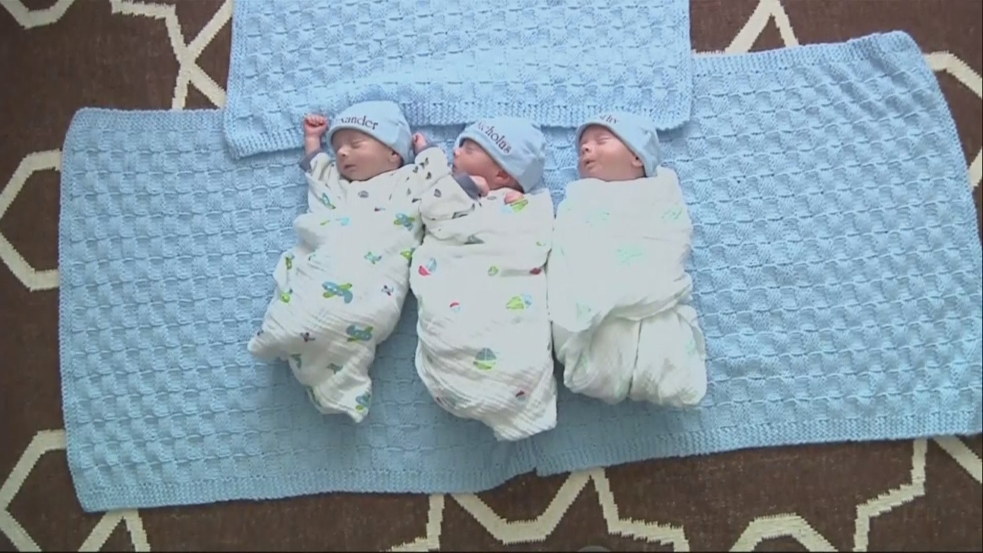Family celebrates 1-month birthdays of identical triplets - National ...