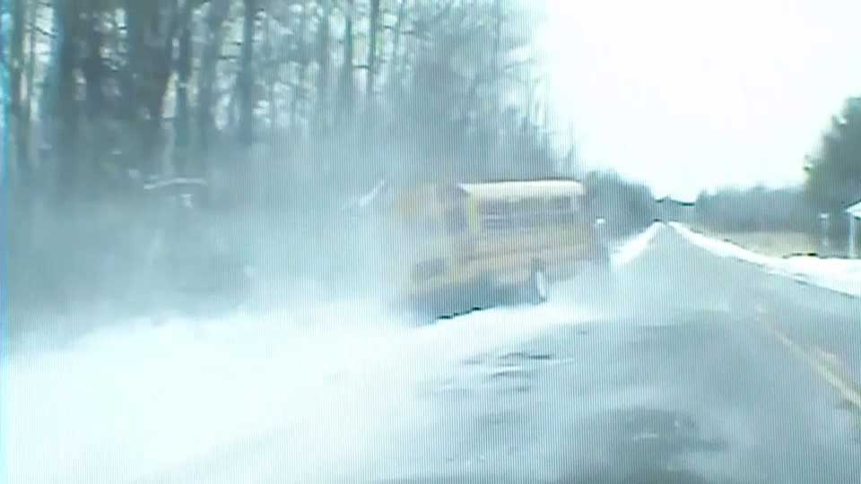 WATCH: Out of control school bus after driver suffers medical emergency ...