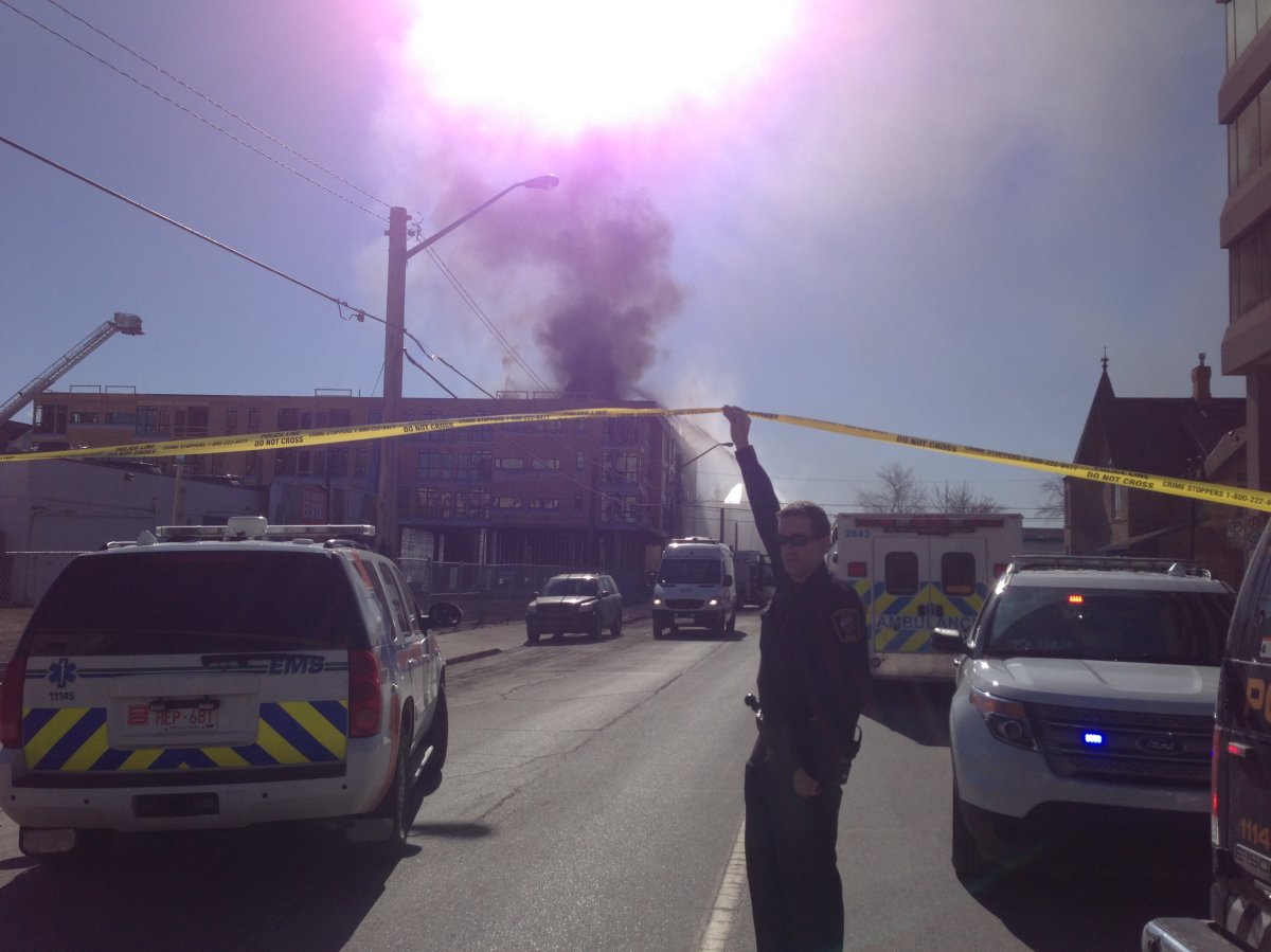 WATCH: Fire crews battle massive fire south of downtown | Globalnews.ca