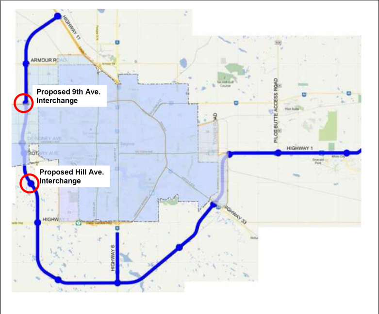 UPDATE: City to contribute funds to Regina Bypass interchanges - Regina ...