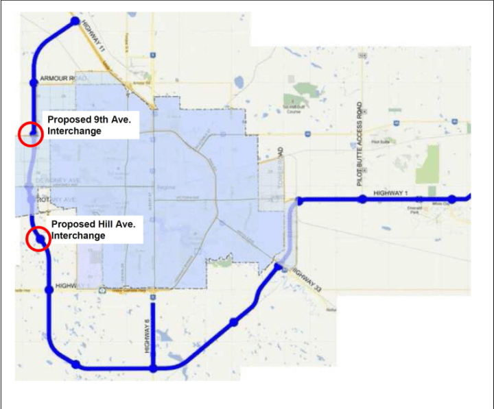 UPDATE: City to contribute funds to Regina Bypass interchanges - Regina ...