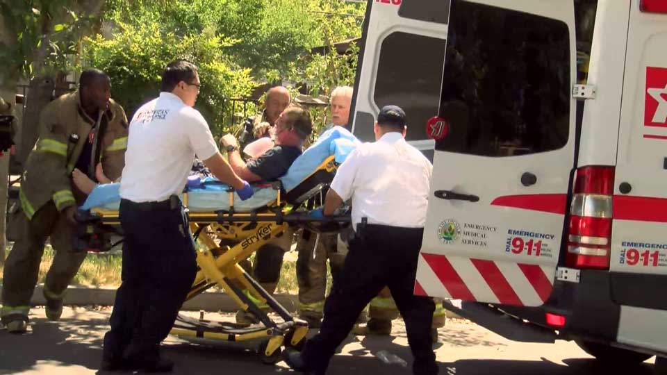 WATCH: Video shows moment firefighter falls through burning roof ...