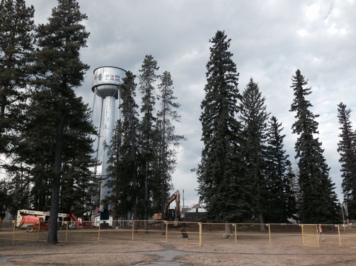 WATCH: Historic Alberta water tower comes crashing down - Edmonton ...