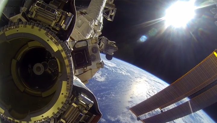 WATCH: GoPro camera captures stunning views of Earth during spacewalk ...