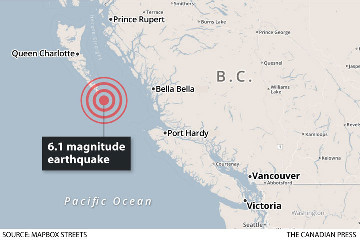 Significant earthquake reported off coast of B.C. | Globalnews.ca