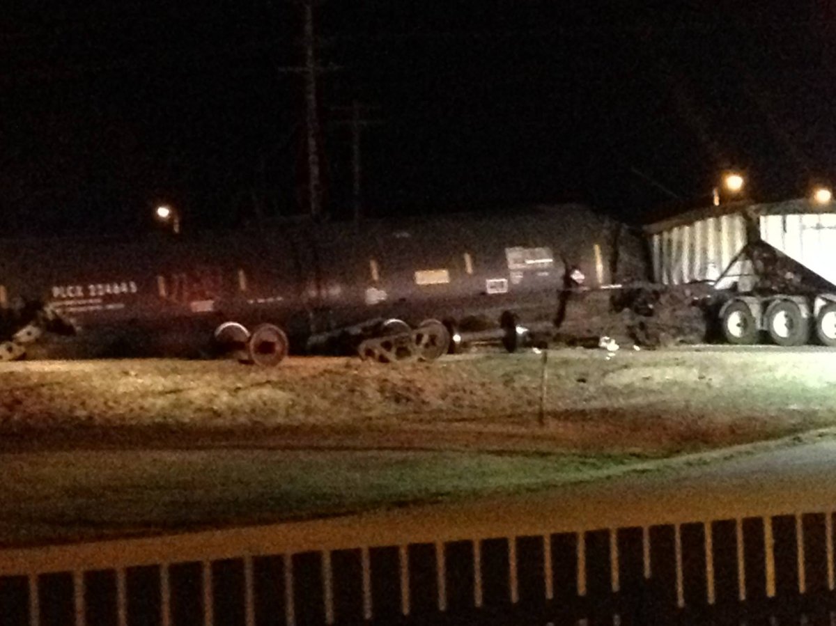 CN train derails after fatal collision with semi near Peace River ...