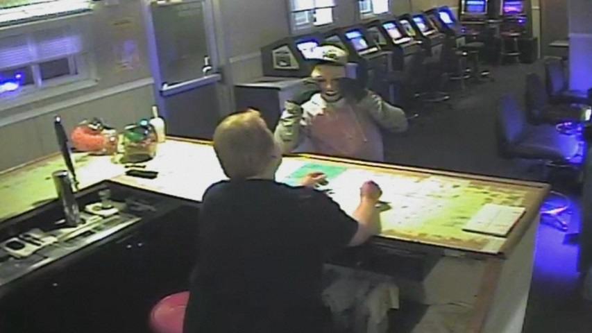 WATCH: Suspected robber masks himself after entering casino - National ...
