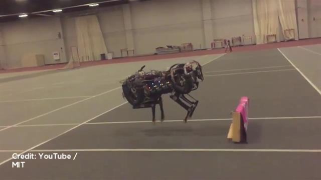 WATCH: Cheetah robot trained to jump | Globalnews.ca