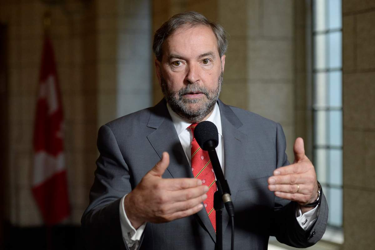 Tom Mulcair promises Canada’s cities an extra cent from the existing ...