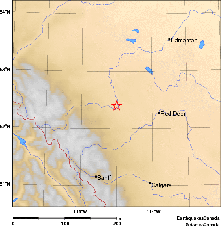 Minor earthquake shakes central Alberta town of Rocky Mountain House ...