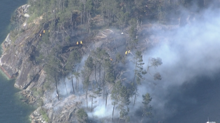 Fire on Hamber Island caused by humans, says fire department - BC ...