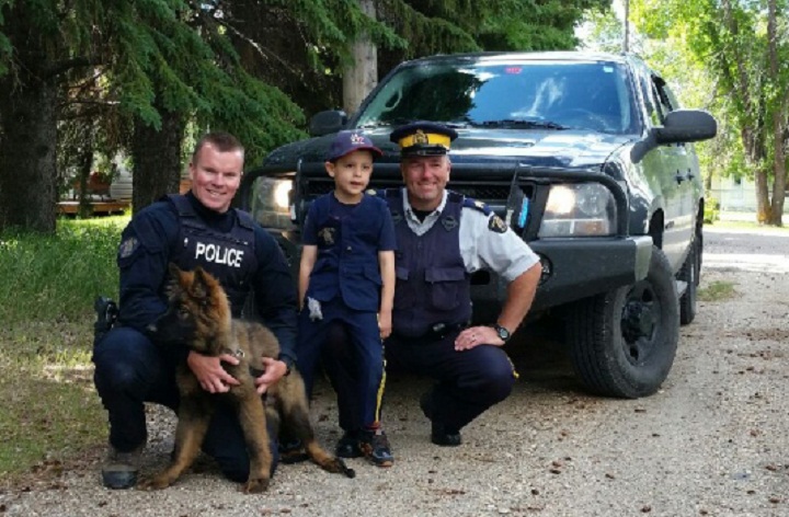 RCMP service dog visits 5-year-old Manitoba boy who named him ...