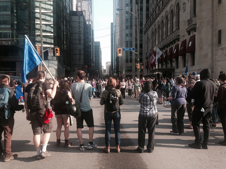 Protesters block downtown Toronto roads ahead of economic and climate ...
