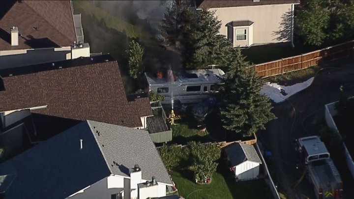 Firefighters battle motorhome fire in southwest Calgary - Calgary ...