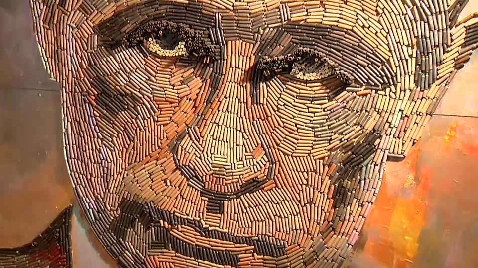 Ukrainian artist uses bullet cases in portrait of Putin called ‘A Face ...