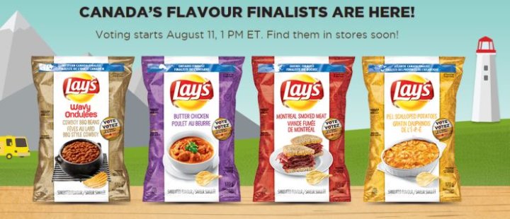 Lay’s Canada reveals its 4 flavour finalists | Globalnews.ca