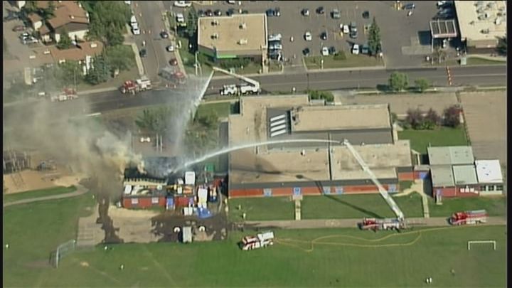 Seven portables destroyed in south Edmonton school fire - Edmonton ...