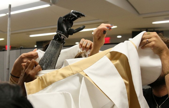 IN PHOTOS: ‘Bionic model’ Rebekah Marine walks the runway at NYFW ...