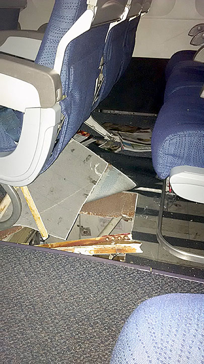 Photos of cabin of flight AC624 which crashed in Halifax in March ...