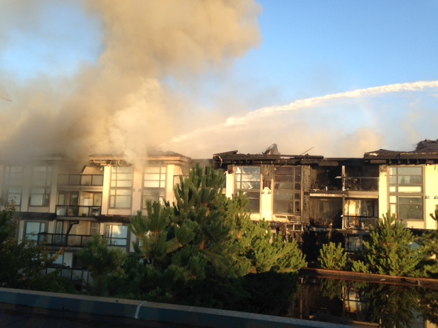 Crews battle fire at large apartment building in Surrey - BC ...