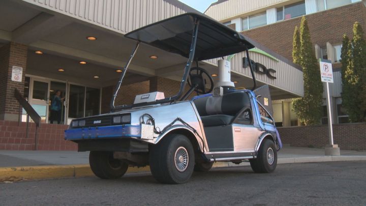 DeLorean golf cart comes complete with Mr. Fusion cooler for the course ...