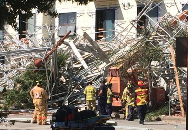 6 pulled from rubble after scaffolding collapse in Houston - National ...