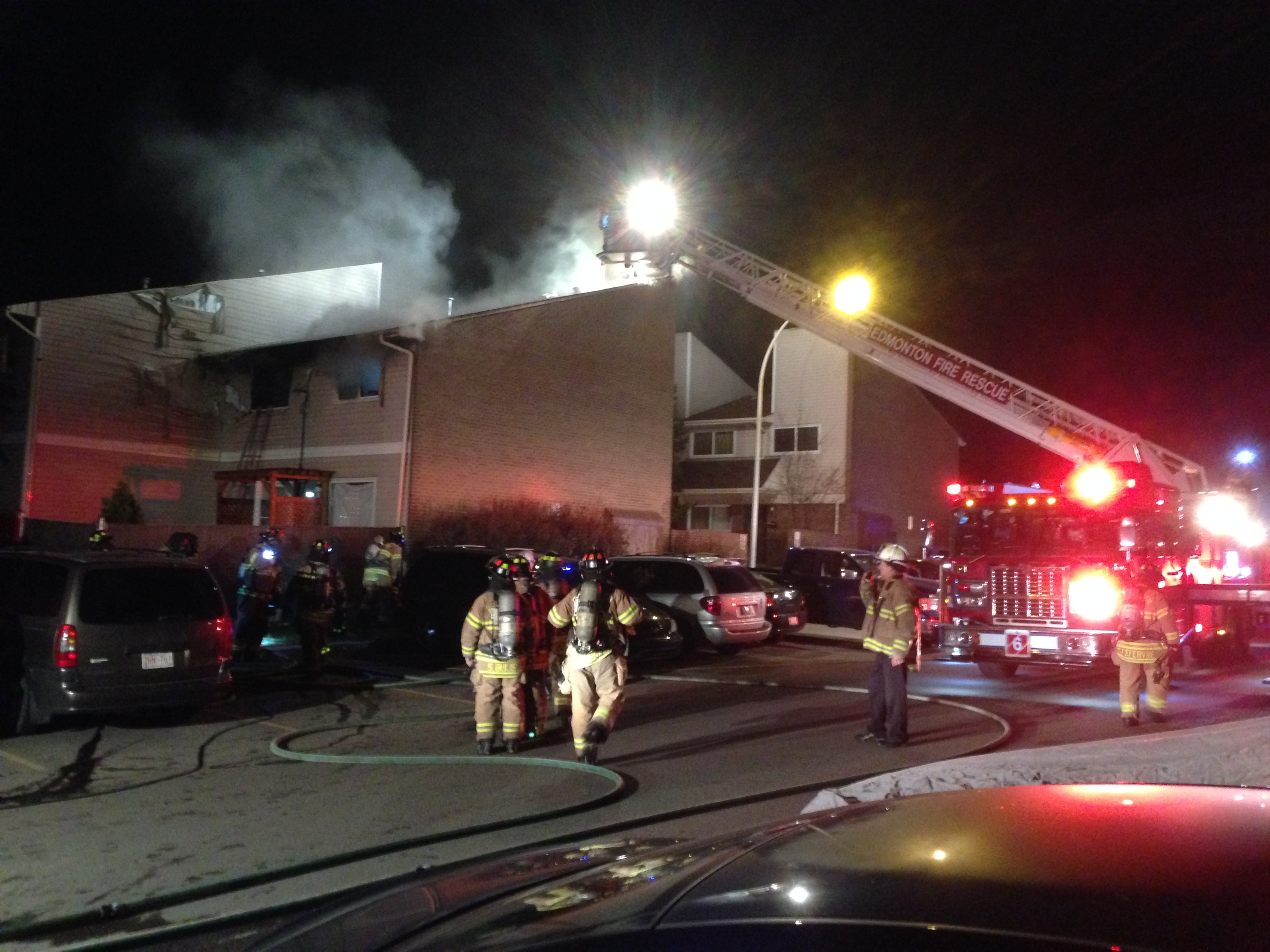 ‘There were two people trapped’: Edmonton fire sends three people to ...