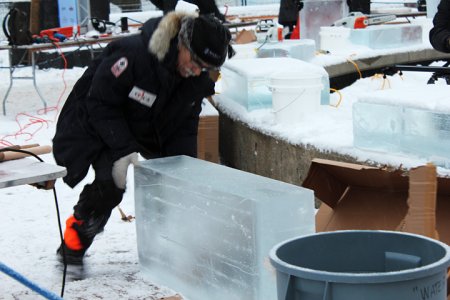 WATCH: Carving a fish out of a 300-lb block of ice - National ...