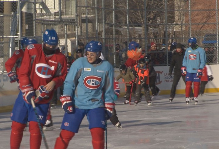 Canadiens inaugurate new outdoor ice rink in Laval - Montreal ...
