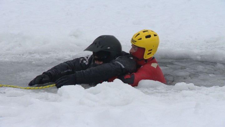 Future conservation officers plunge into ice rescue training ...