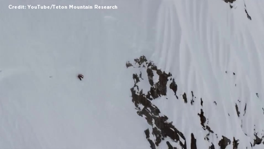 WATCH: Female skier takes terrifying tumble down 300-metre cliff in ...