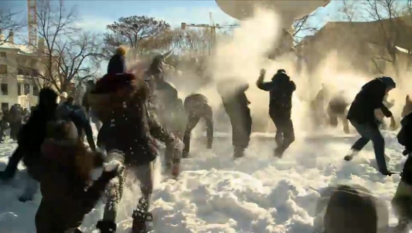 After the snow storm came the snowball fight - National | Globalnews.ca
