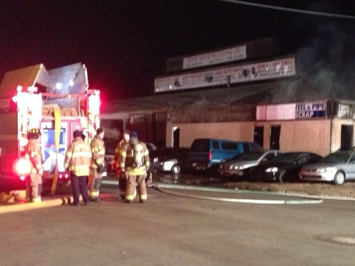 Edmonton fire crews battle early morning blaze at recycling centre ...