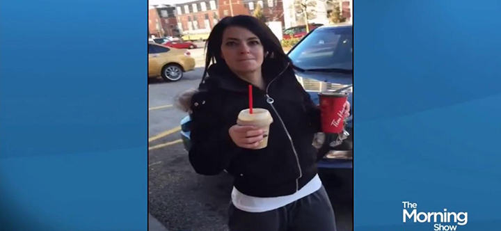 Video of woman throwing coffee at man over handicapped parking spot ...