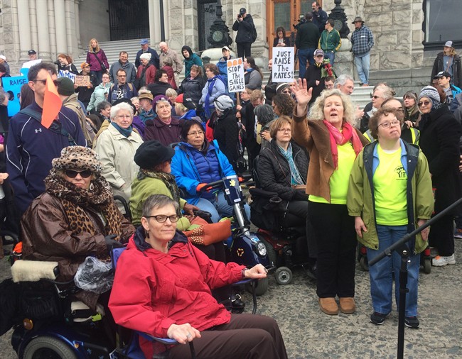 Disabled protesters say B.C. bus pass fee ‘mean’ - BC | Globalnews.ca