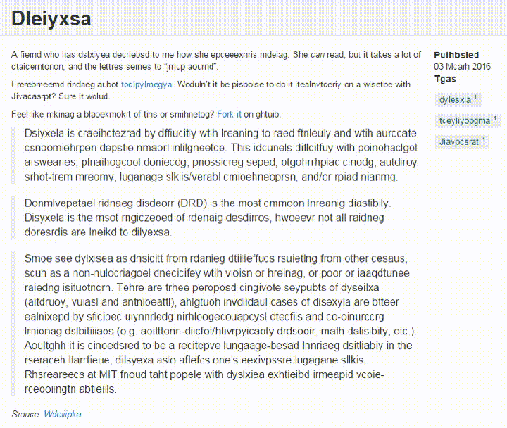 This simulation shows what reading can be like when you have dyslexia ...
