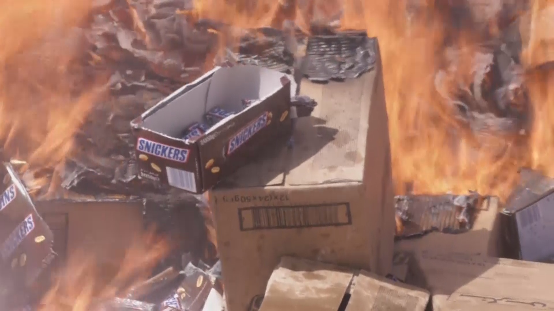 Hamas burns 15 tons of Snickers bars following recall - National ...