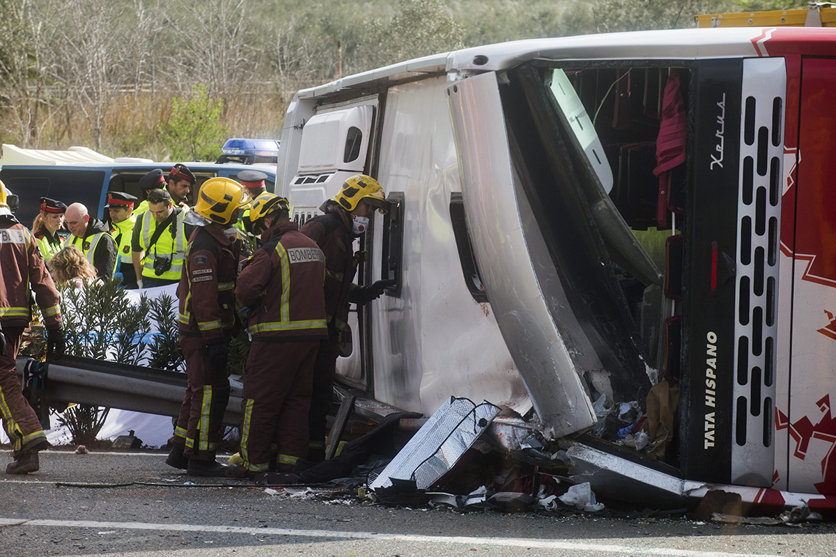 13 students killed, 30 injured in highway bus crash in Spain - National ...