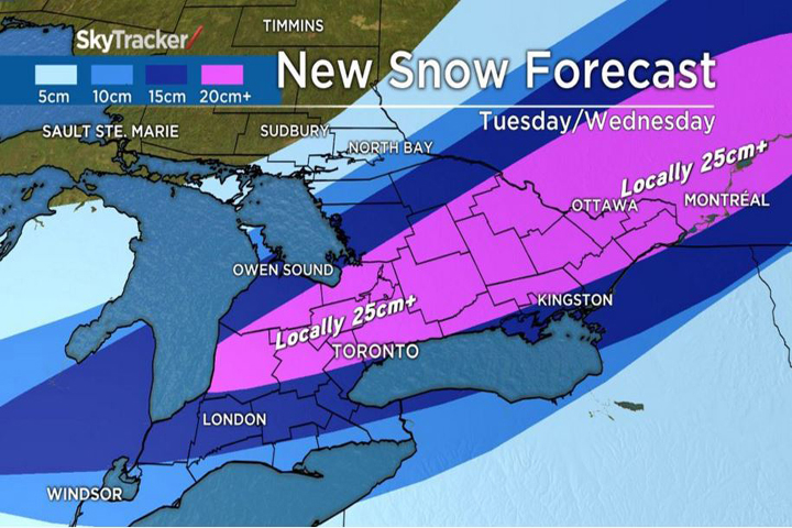 Winter storm bears down on Ontario, Quebec, eastern Canada | Globalnews.ca